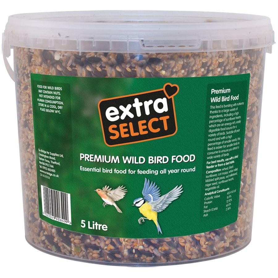 Extra Select Premium Wild Bird Food Bucket 5ltr – Barehams Pet and ...